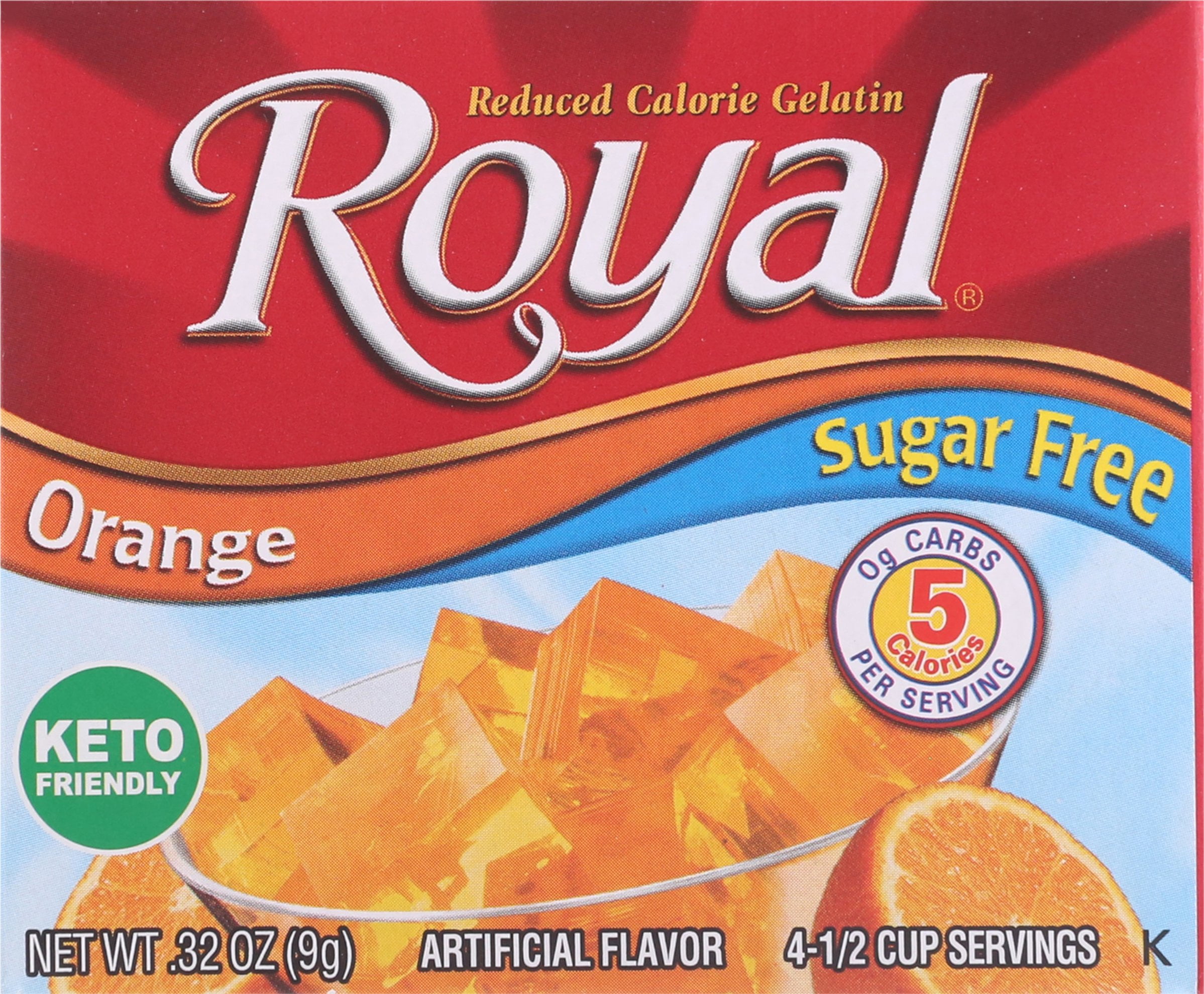 Jel Sert Royal Gelatin Orange Flavor, Sugar Free, .32 oz Box - Walmart.com