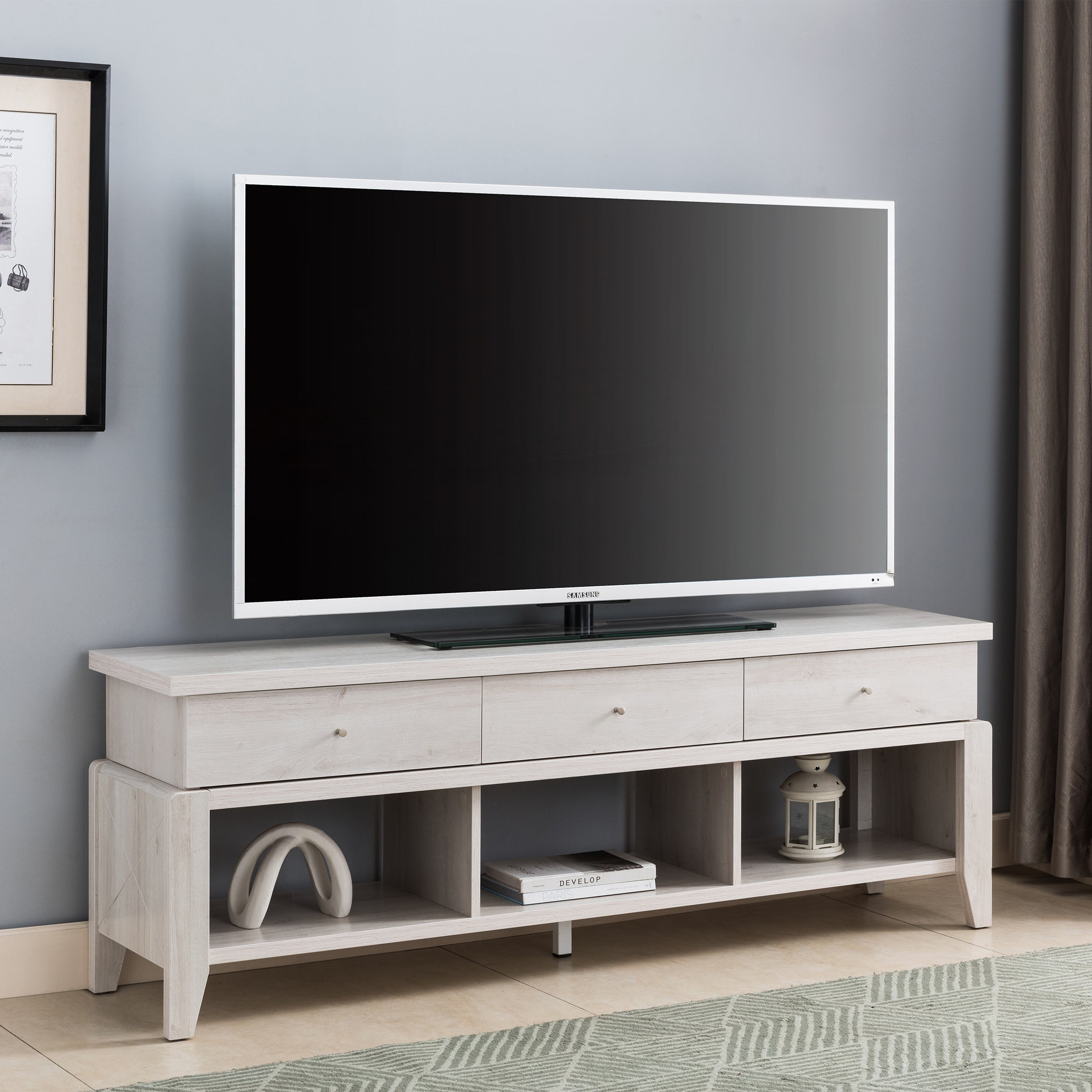 Royal TV Stand - White Oak - Walmart.com