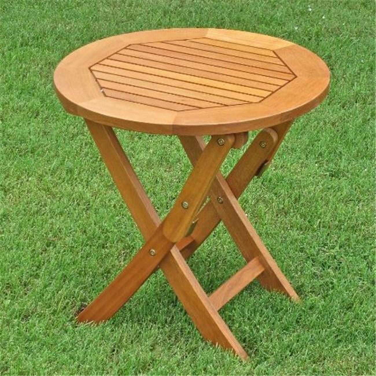 Royal Tahiti Round Wood Folding Table - Walmart.com