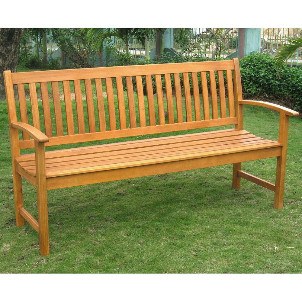 Royal Tahiti Outdoor Wood Three Seated Bench - Walmart.com