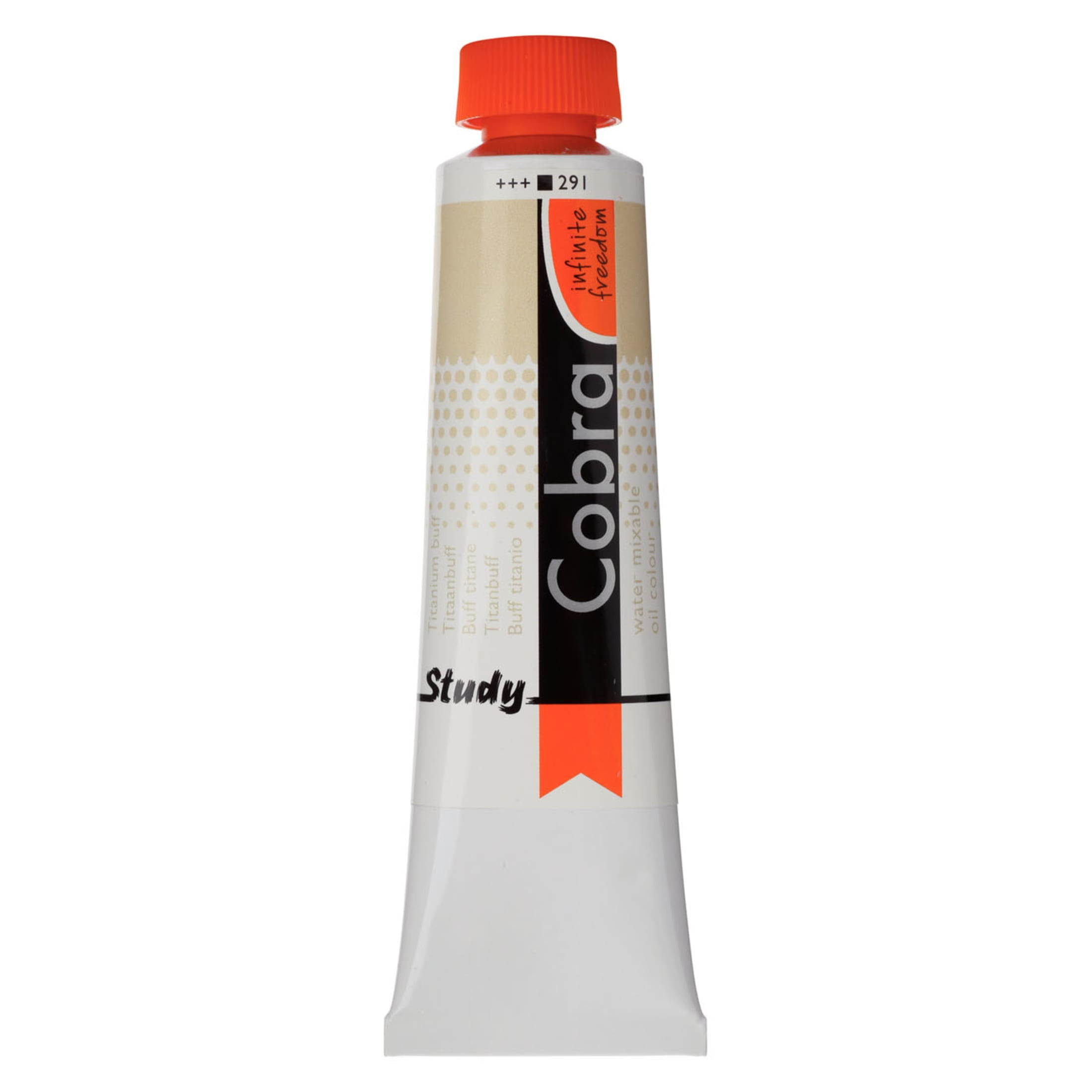 Royal Talens Cobra Study Water Mixable Oil Color, 40ml, Titanium Buff ...
