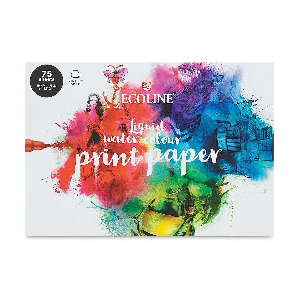 Royal Talens Ecoline Watercolor Paper - 75 Sheets, 8-1/4" x 11-3/4 ...