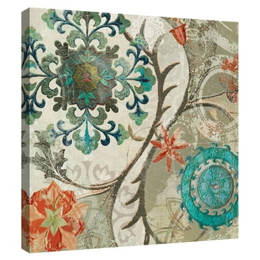 Linen Wildflower Garden by Carol Robinson Canvas Art Print - Walmart.com