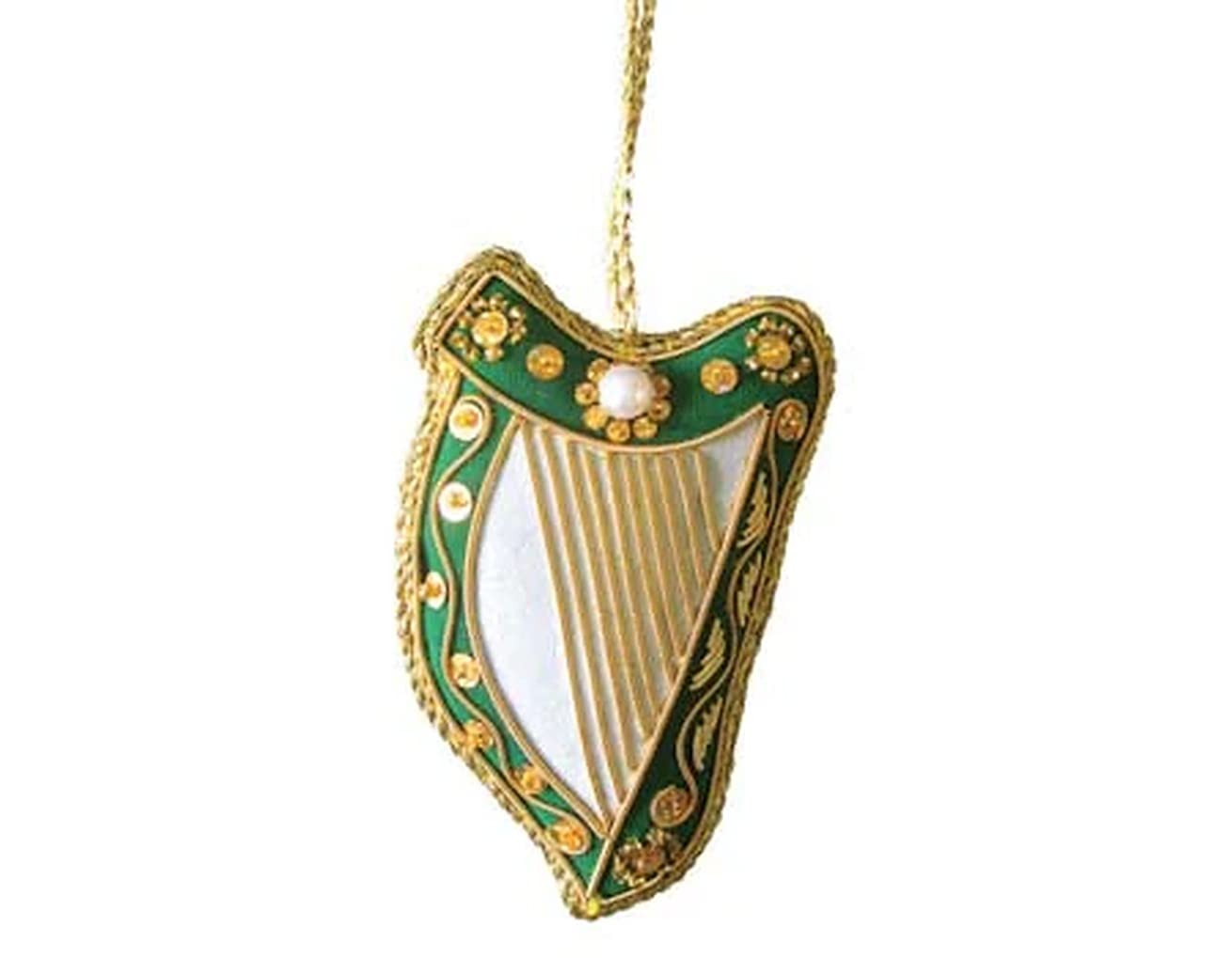 Royal Tara Harp Hanging Ornament Velvet and Gold Thread Irish ...