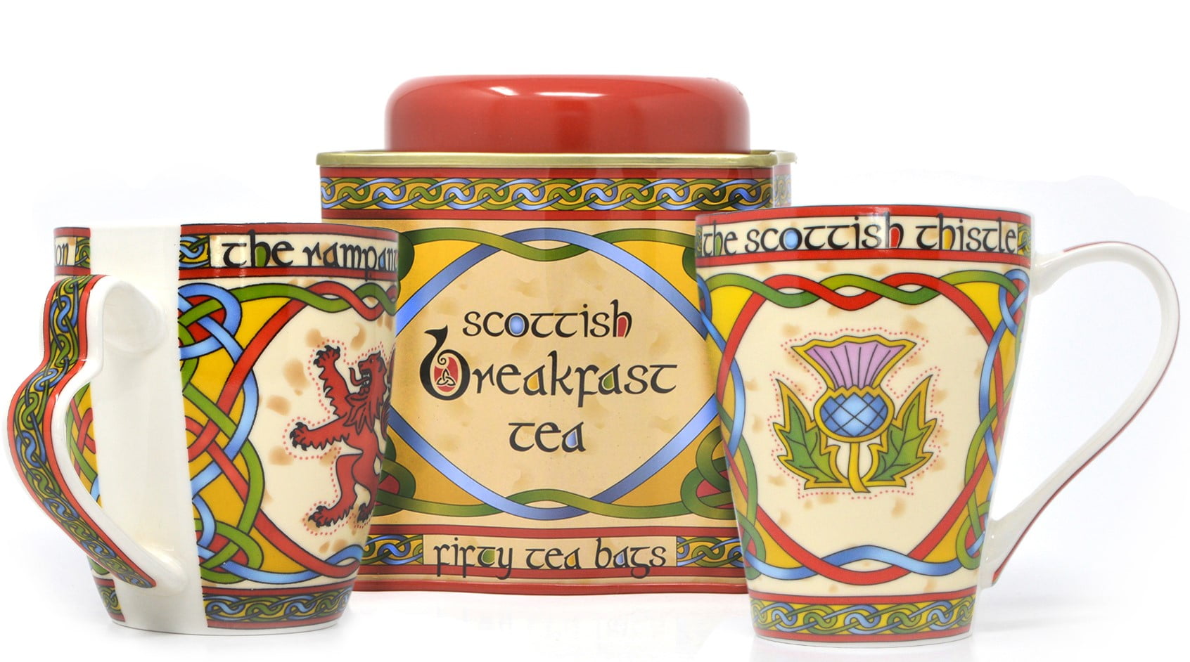 Royal Tara Irish Weave Gift Kitchen Tea Set Scottish Thistle Cup ...