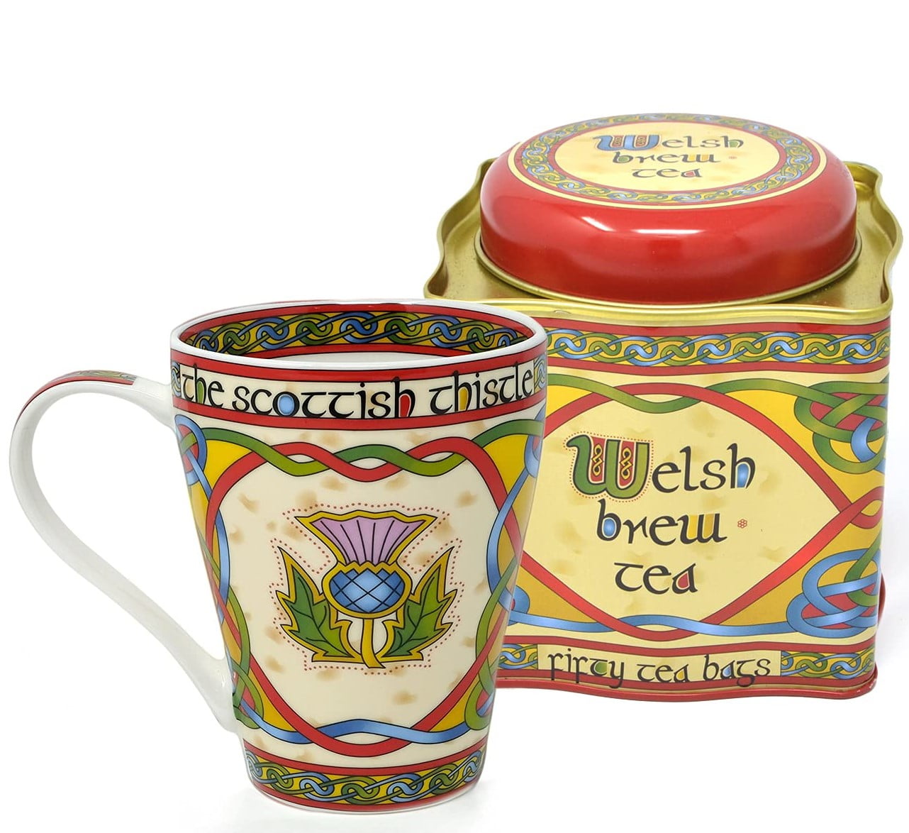 Royal Tara Set of 1 Scottish Thistle Celtic Mug/Tea Cup and 1 Welsh ...