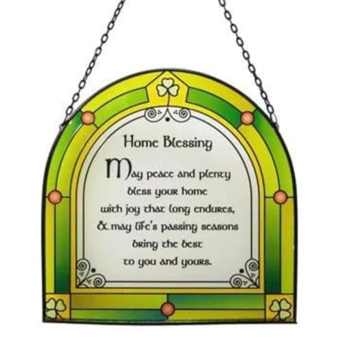 Royal Tara Shamrock Home Blessing Stained Glass Window Hang Suncatcher ...
