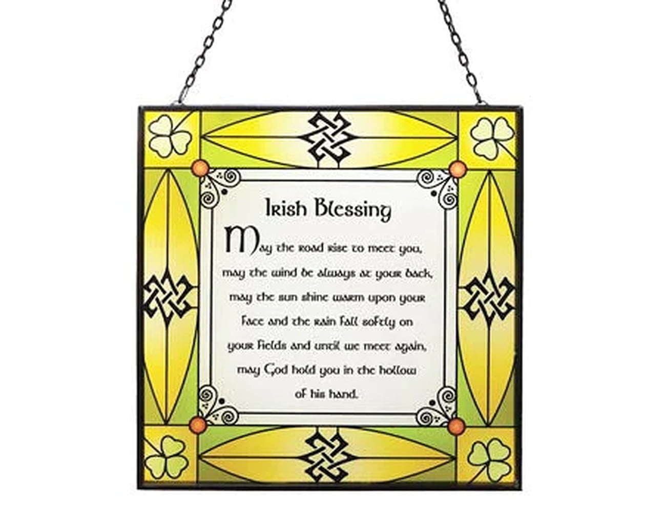 Royal Tara Traditional Irish Blessing, Stained Glass (6.29" x 6.29 ...