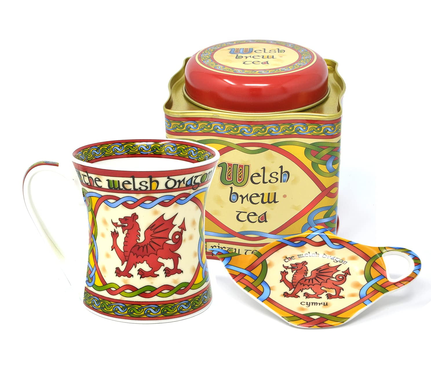 Royal Tara Wels Dragon Set Gift of Welsh Brew 50 Teabags in Reusable ...