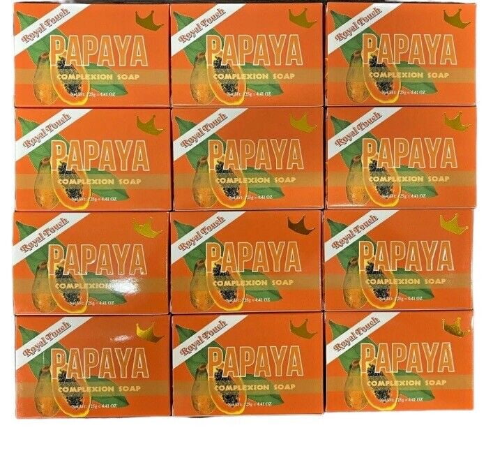 Royal Touch Papaya Complexion Soap { PACK OF 12 } 125g - Walmart.com