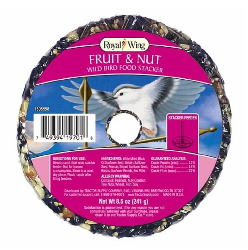 Royal Wing 13124 Pet Supplies 0.53 Pounds Fruit and Nut Wild Bird Food ...