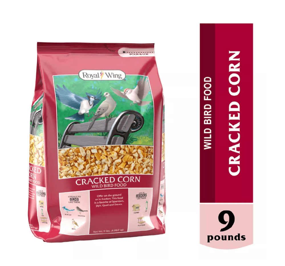Royal Wing All Natural Cracked Corn Wild Bird Food, 9 lb. Bag - Walmart.com