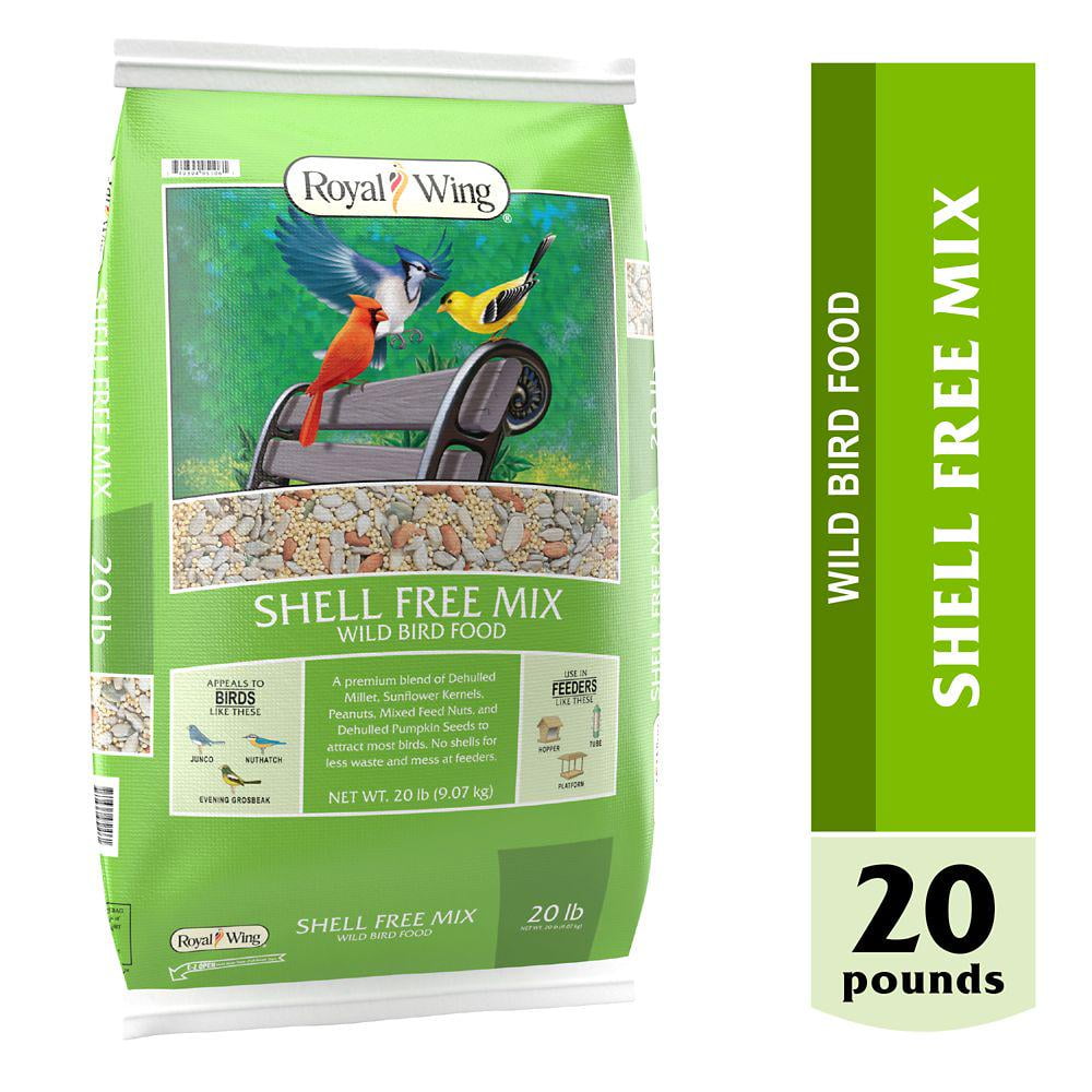 Royal Wing Shell-Free Mix Wild Bird Food, 20 lb. - Walmart.com
