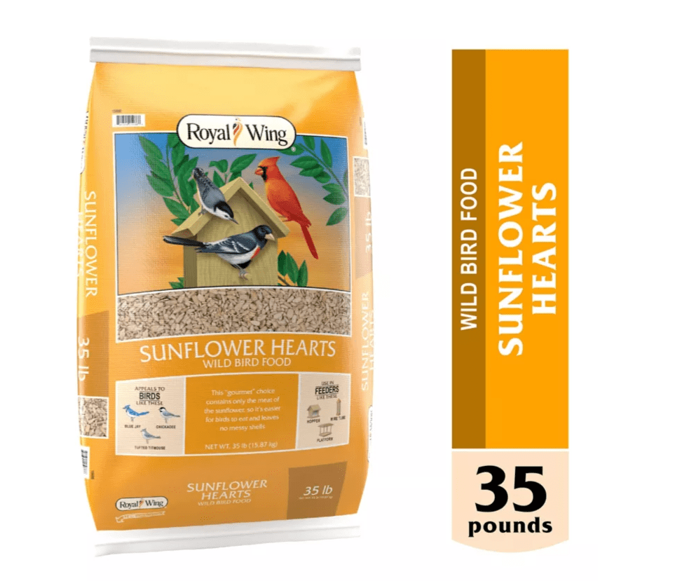 Royal Wing Sunflower Hearts Wild Bird Food 35 lb - Walmart Business ...