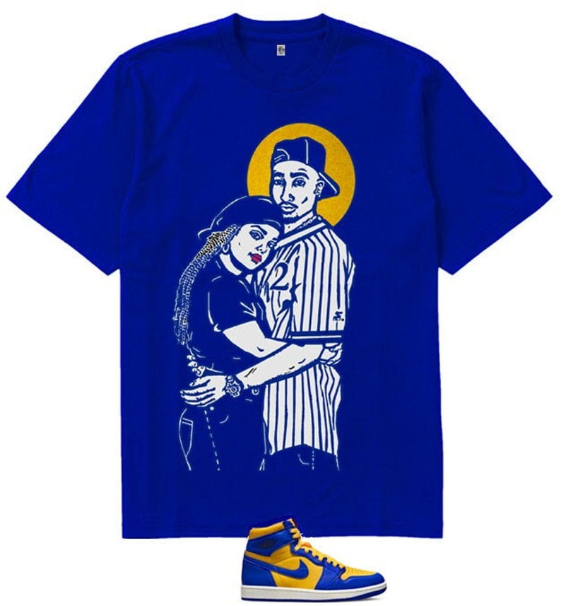 Royal Yellow Lucky Love shirt match air Jordan 1 Laney - Walmart.com