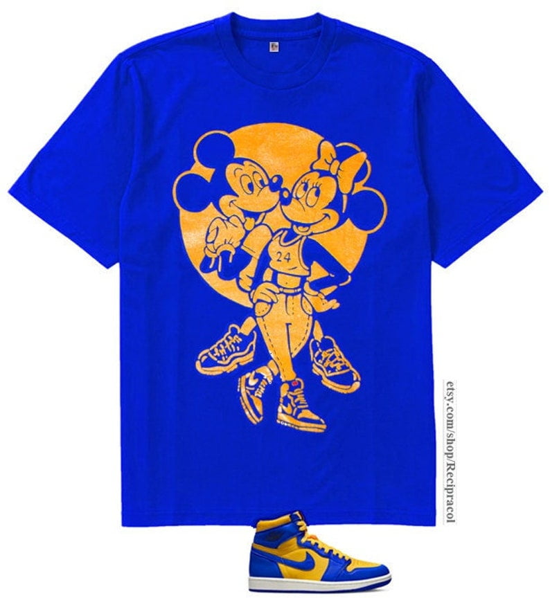 Royal Yellow Steet Mice shirt match air Jordan 1 Laney - Walmart.com