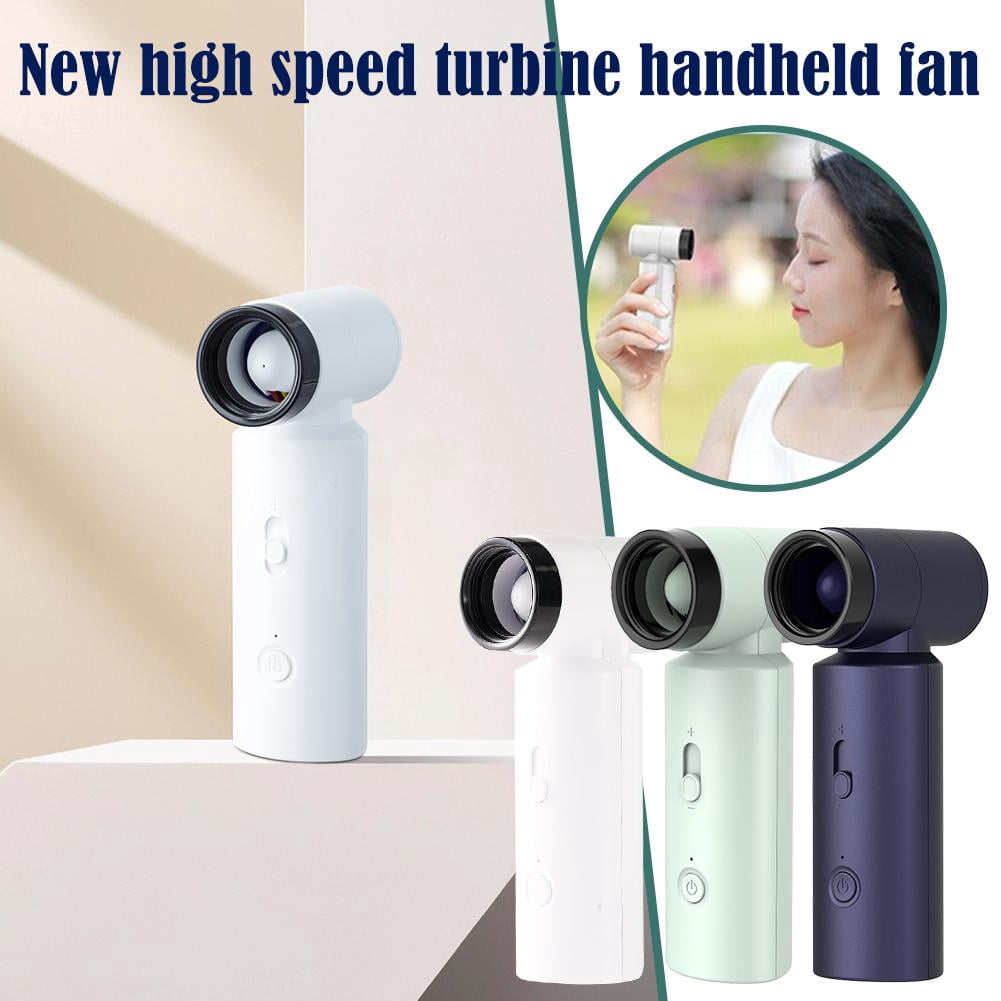 Royal blue new high-speed turbine handheld fan mini high-wind hair ...