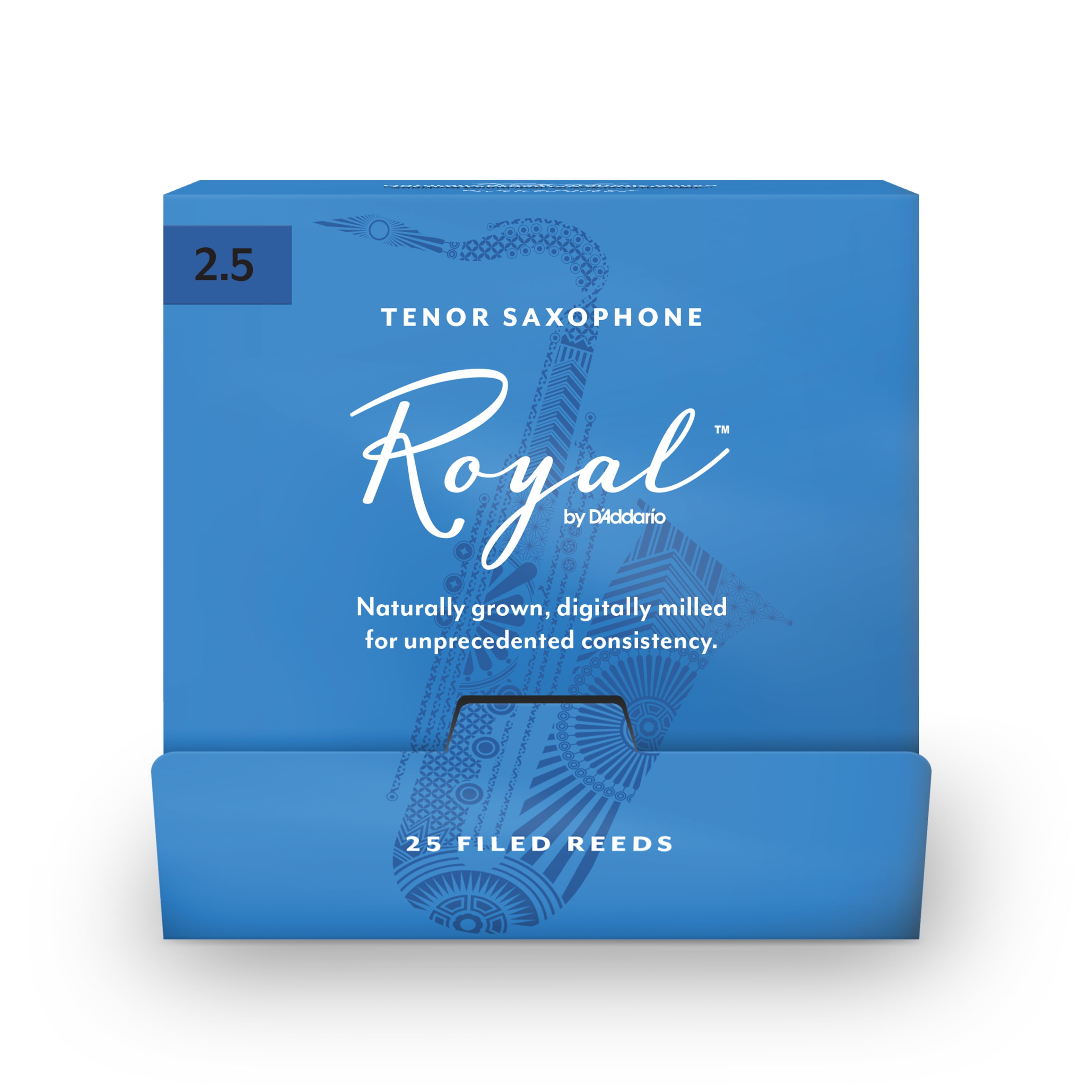 Royal by D'Addario Tenor Saxophone Reeds 2.5, 25-Count Single Reeds ...