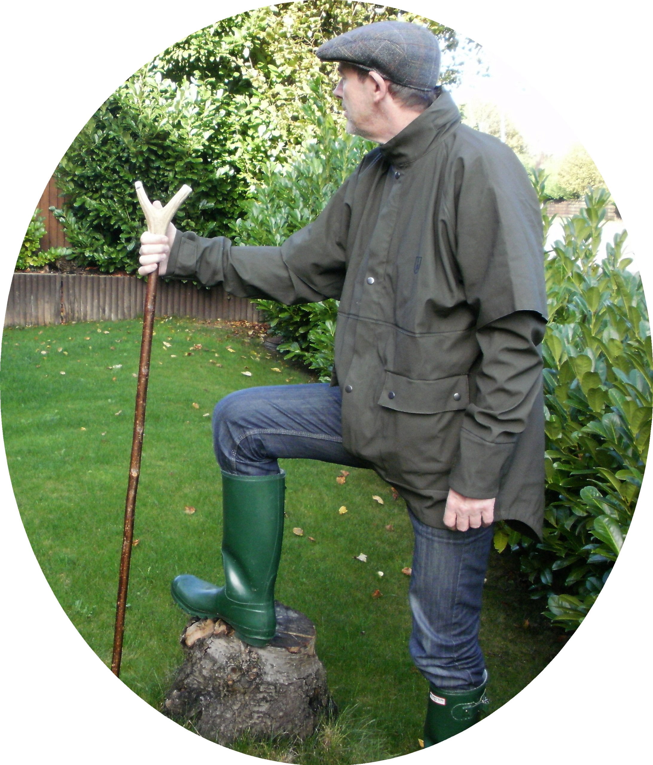 Royal cane Antler Thumbstick Walking Stick with Whistle, Hazel Wood ...