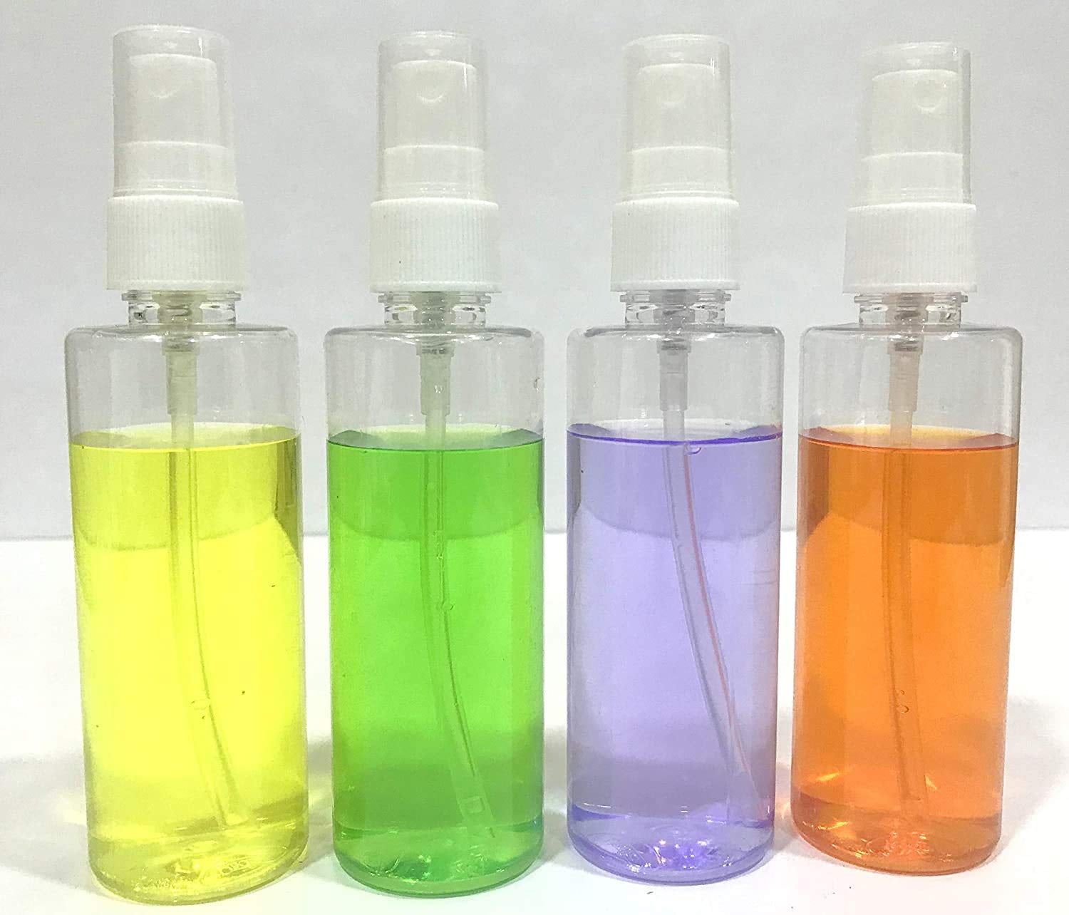 Royal sapphire Empty Cylindrical Plastic Transparent Refillable Mist Spray Bottle 100ml White ...