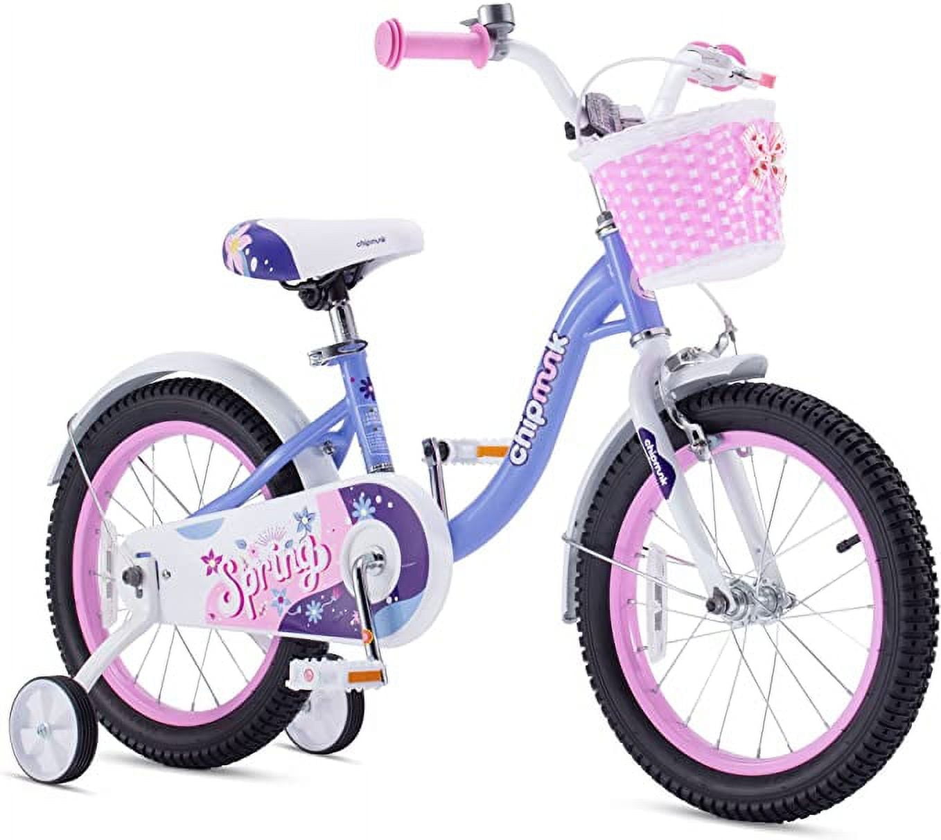 RoyalBaby Spring Kids Bike Girls 14 Inch Bicycle with Basket for Ages 3 ...