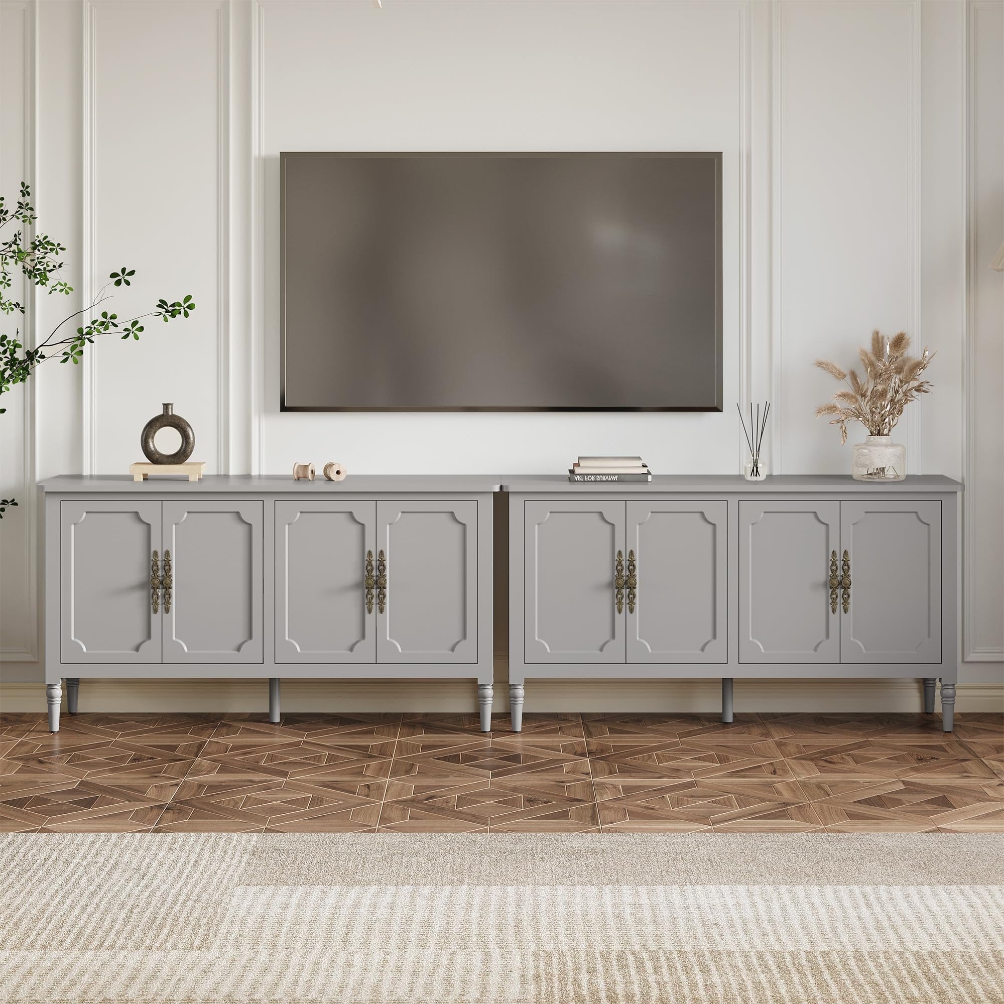 RoyalCraft Buffet Sideboard Table Set of 2, 59'' Mid Century Modern ...