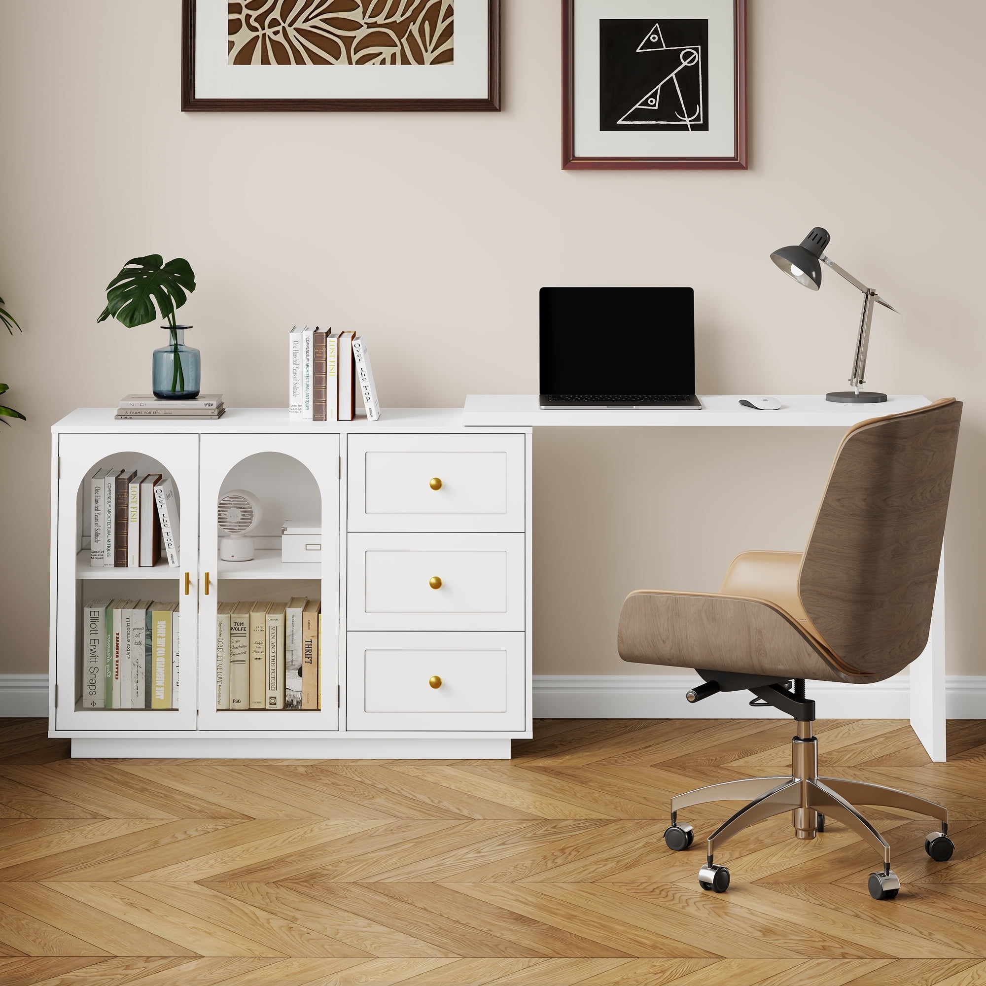 RoyalCraft Makeup Vanity Desk, Extendable Corner Vanity Makeup Table ...