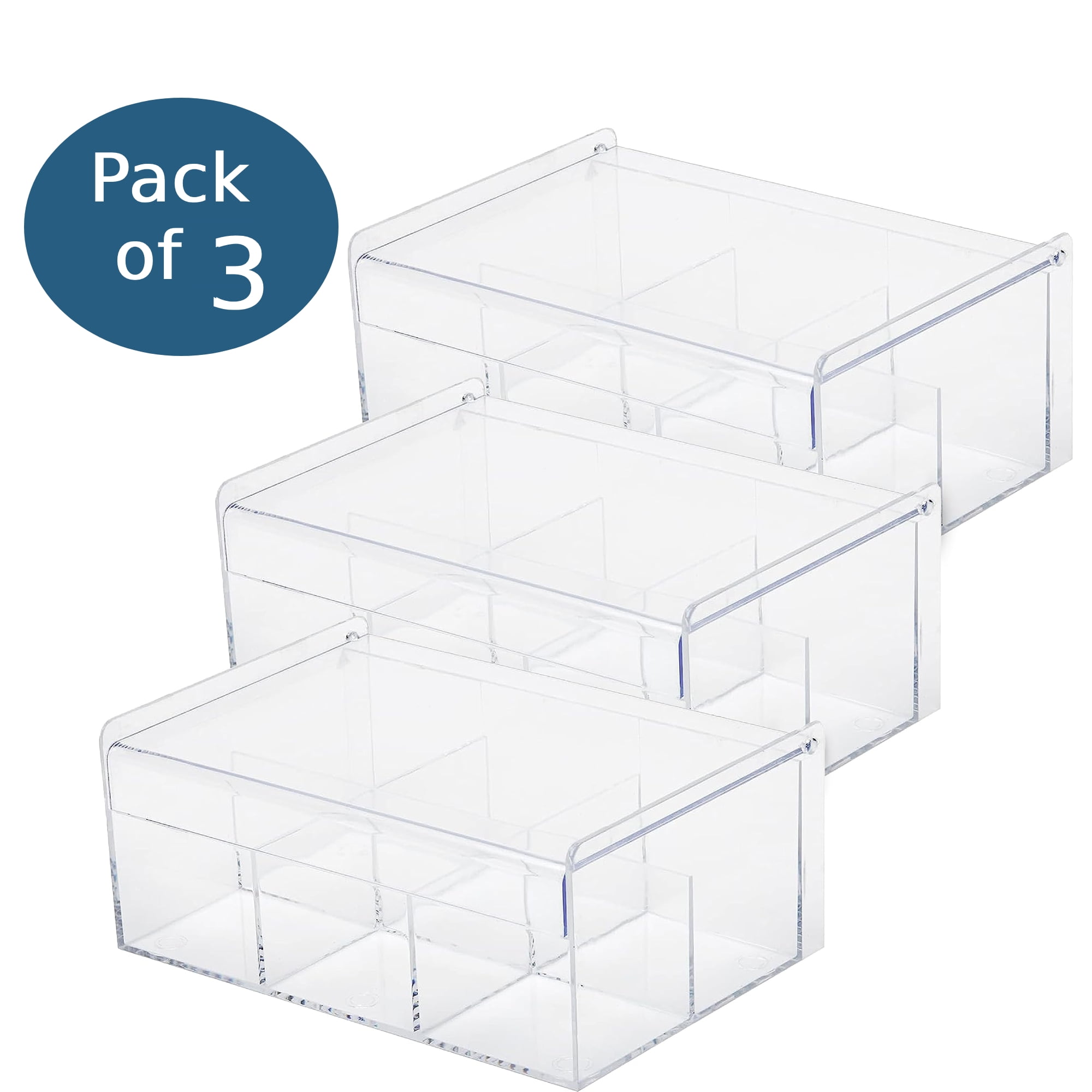 RoyalHouse BPA Free Tea Bag Storage Organizer, Acrylic Tea Box with 6 ...