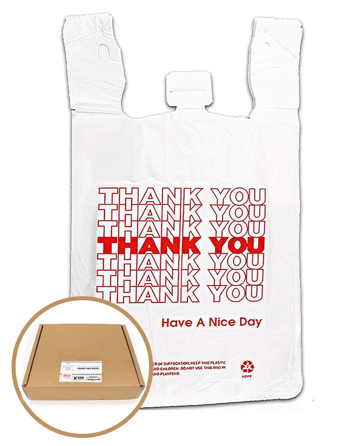 Walmart 300 Count Bulk Reusable Plastic Shopping & Thank You Bags with ...