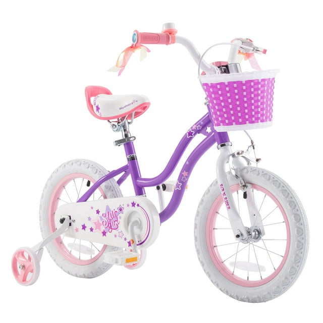 Royalbaby Girl's Kid's Bike Stargirl 14 In. Bicycle Basket Training ...