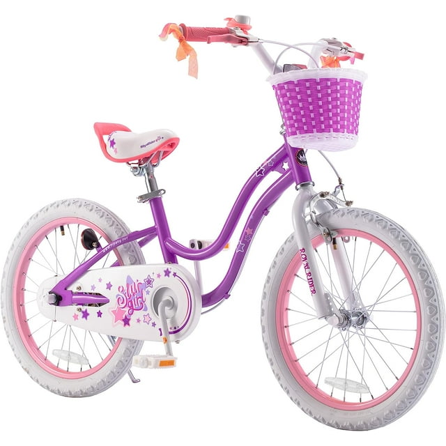 Royalbaby Girl's Kid's Bike Stargirl 18 In. Child Bicycle with Basket ...
