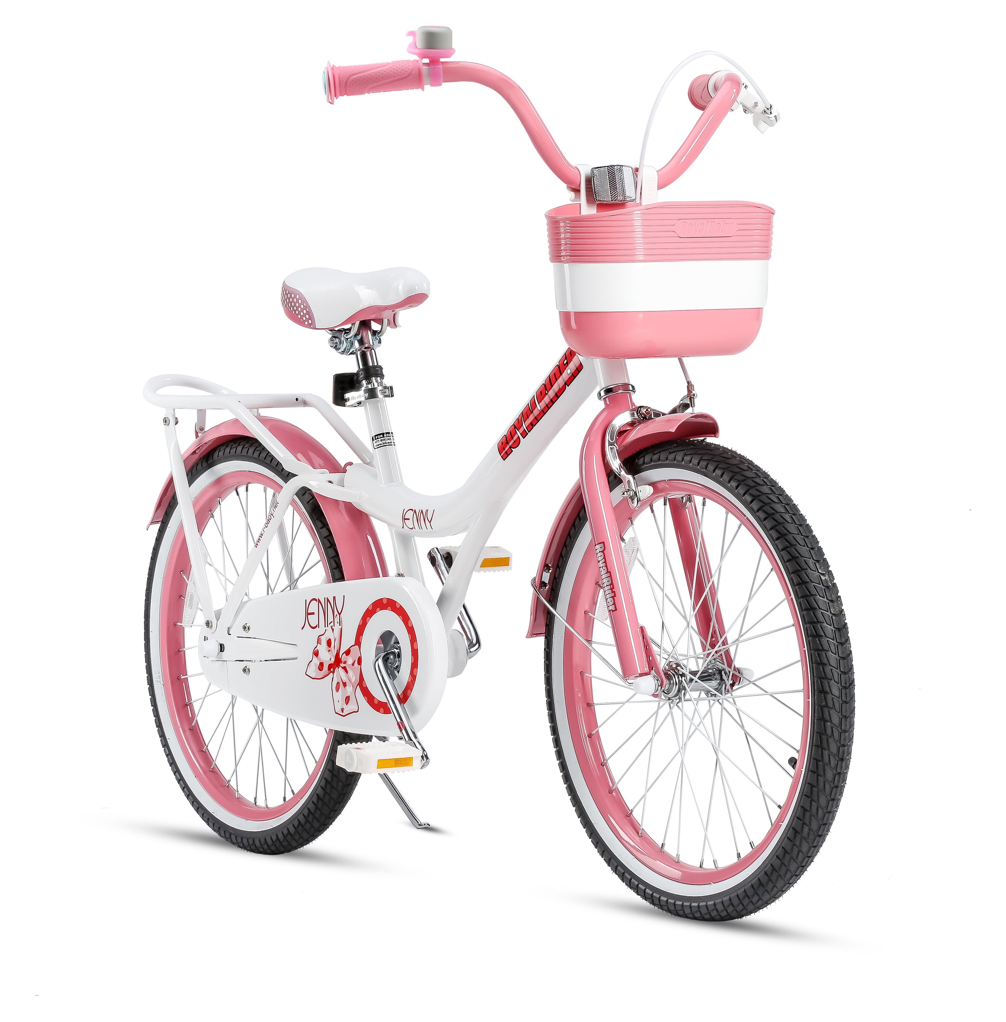 RoyalBaby Jenny Princess 18 inch Girl's Bicycle, White & Pink - Walmart.com