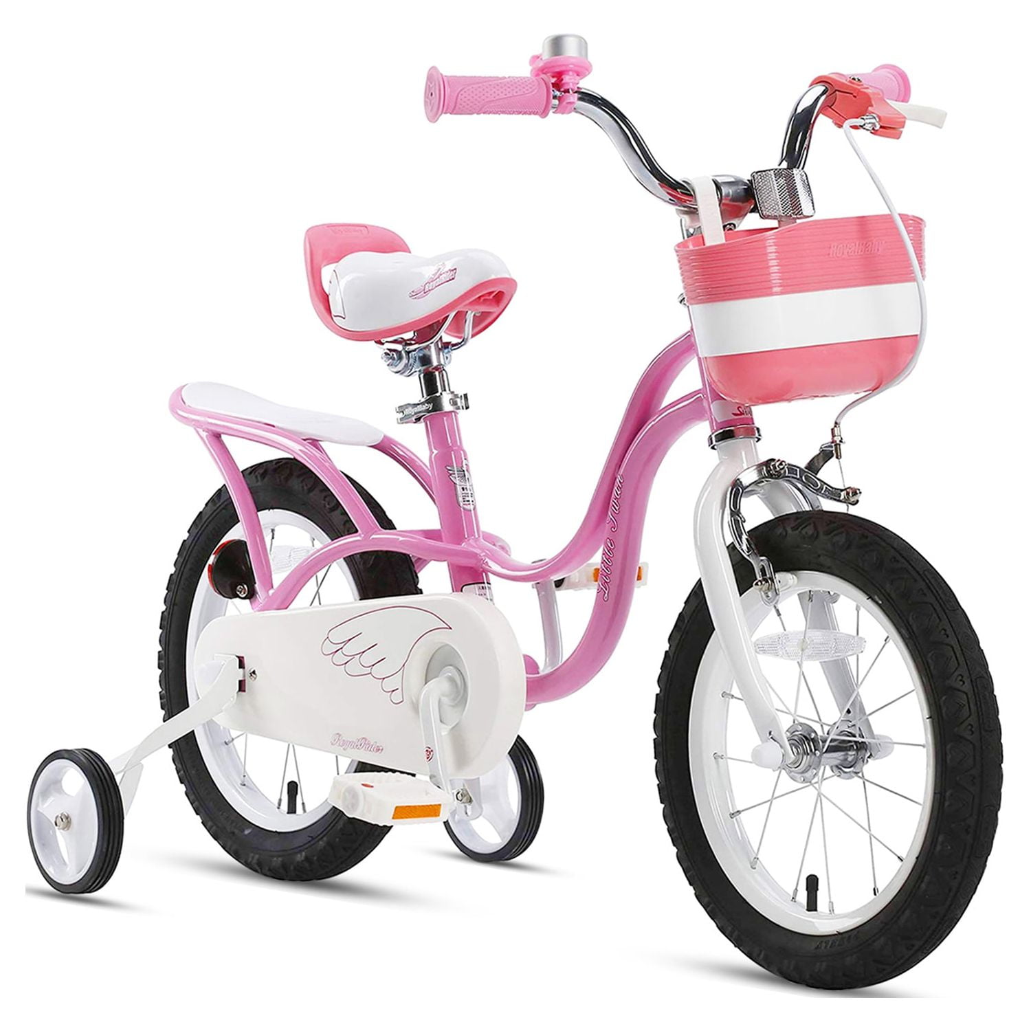 Royalbaby Little Swan Pink 16 Girl's Bicycle With Training Wheels and ...