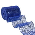 LoomJoyz Royal Blue Mesh Glitter Wired Ribbon, 4 Inch x 10 Yards ...