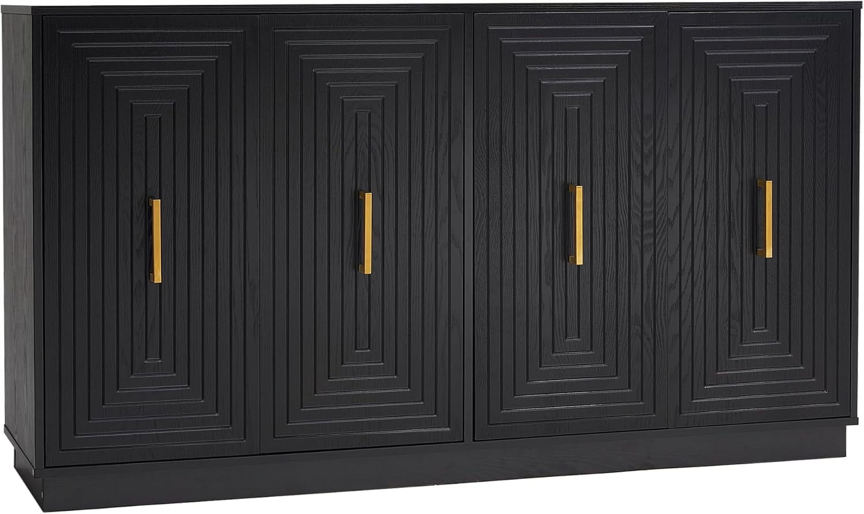 Royalcraft 60'' Large Buffet Cabinet with Storage, Fluted Sideboard ...