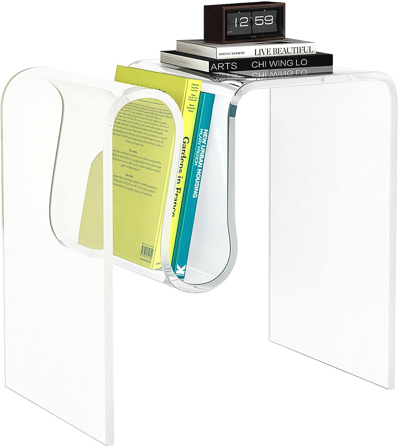 Royalcraft Acrylic Side Table,Modern Clear End Table with Waterdrop ...