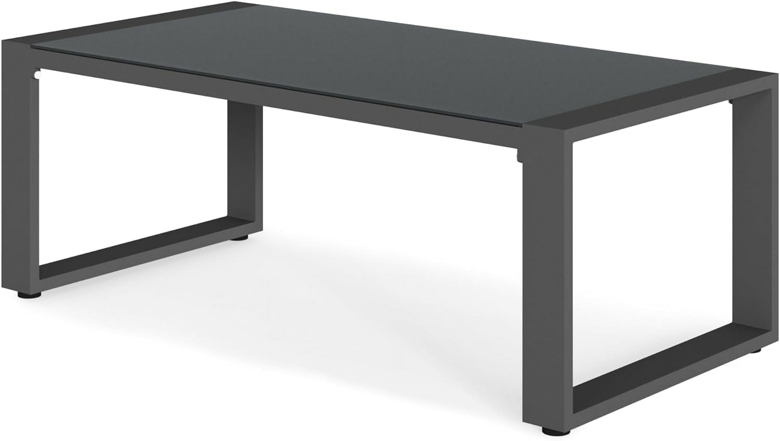 Mayincolor Aluminum Outdoor Coffee Table, All-Weather Metal Rectangular ...