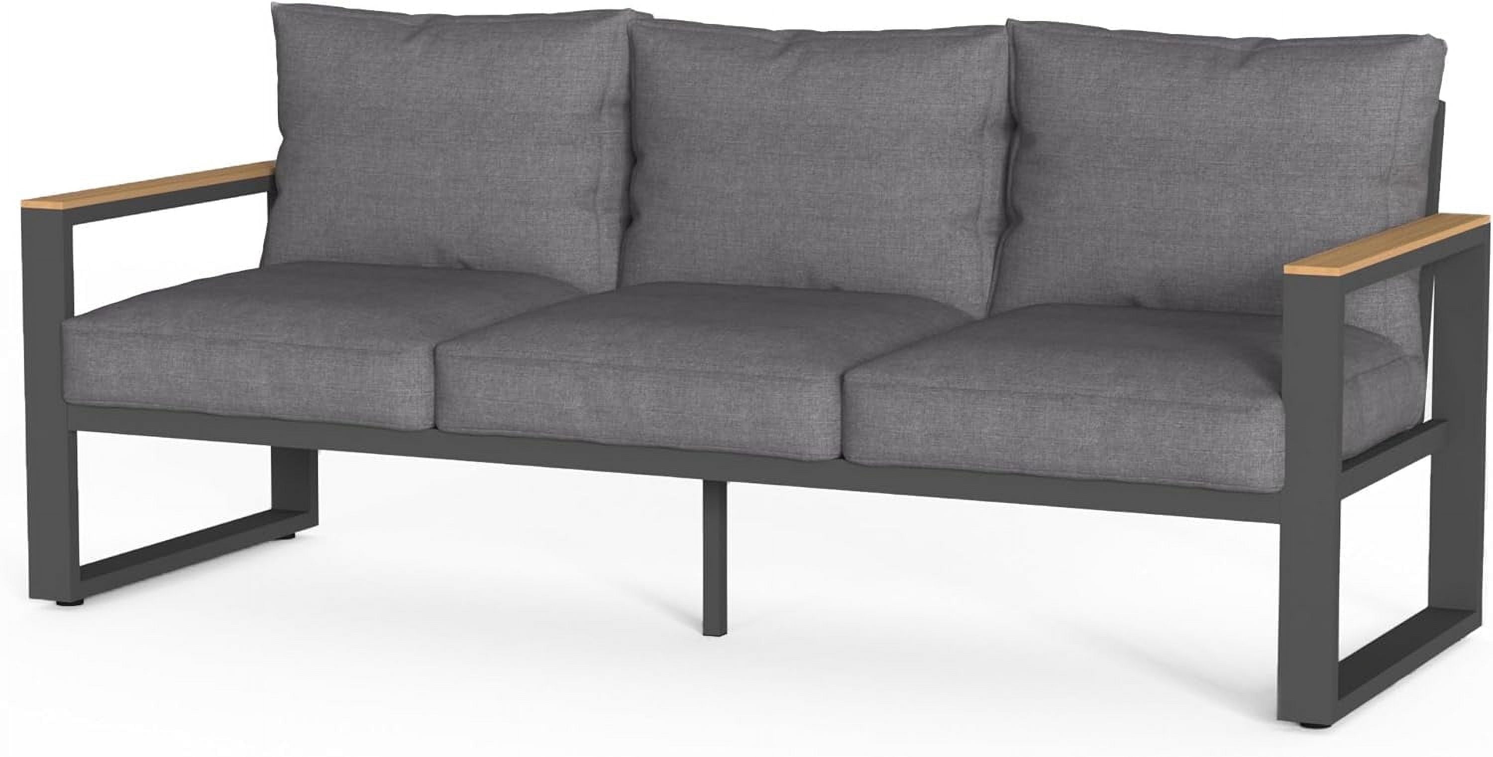 Royalcraft 3-Seat Aluminum Outdoor Couch, Thick Cushions, All-Weather ...