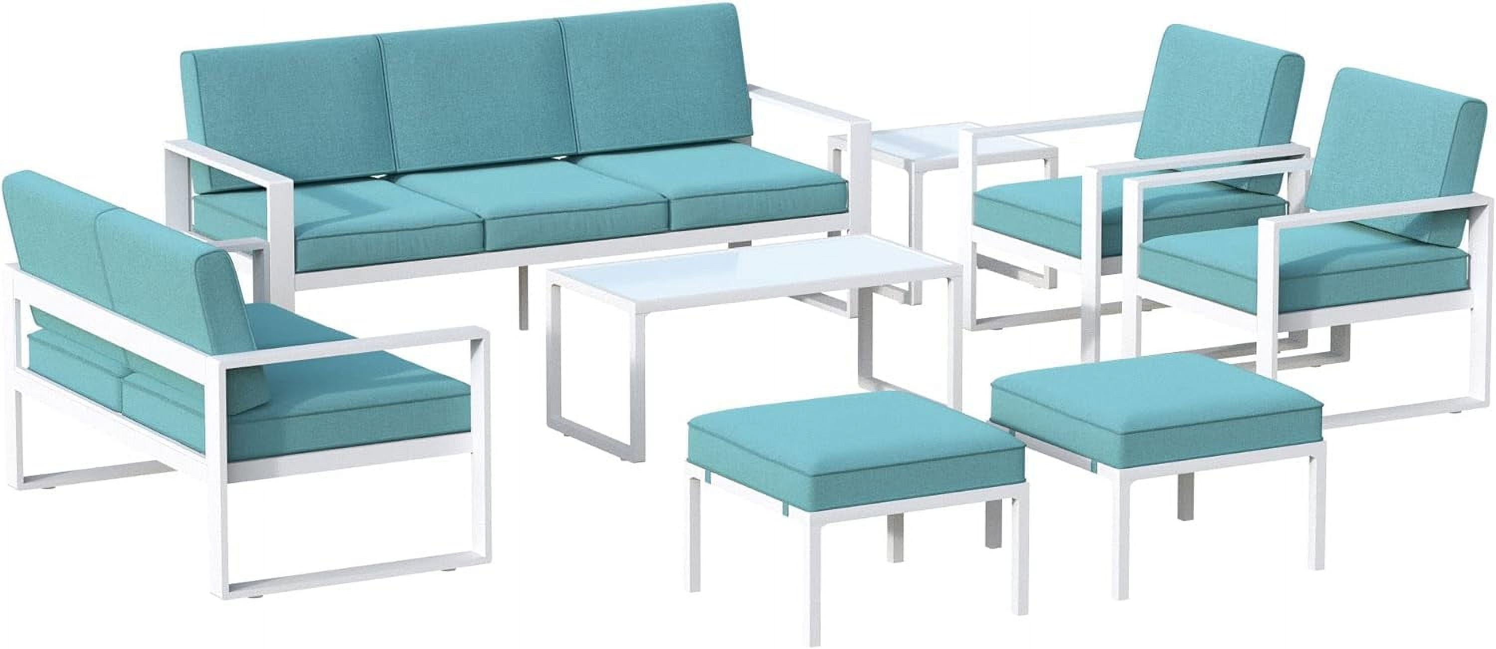 Royalcraft Aluminum Patio Furniture Set, 8 Pieces Modern Patio ...