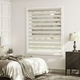 Royalcraft 72” x 58” Cordless Zebra Blinds, Horizontal Dual Layer ...