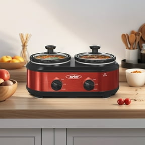 TRU Triple Crock Buffet Slow Cooker with Three Server Warmer Inserts ...