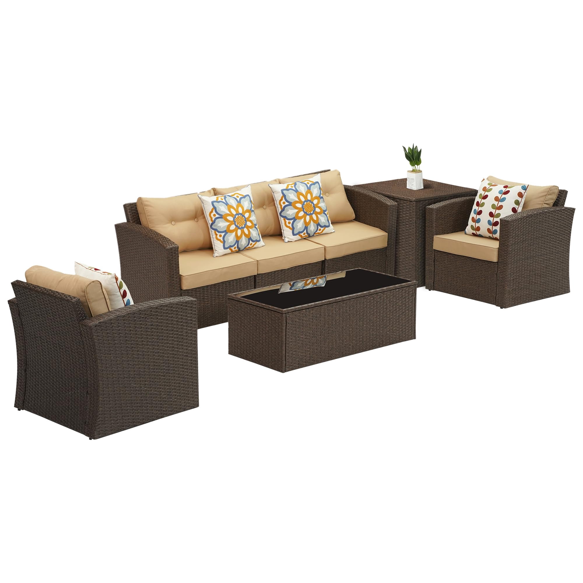 Royalcraft OUTDOOR 7 Pieces Patio Furniture Sets All Weather Outdoor ...