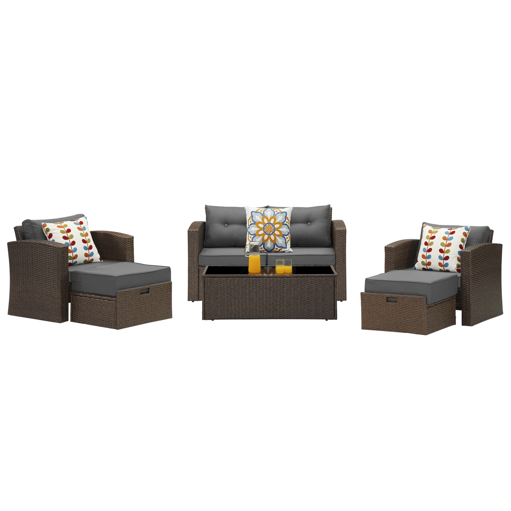 Royalcraft Outdoor Patio Furniture Set,7 Pieces Outdoor Sectional ...