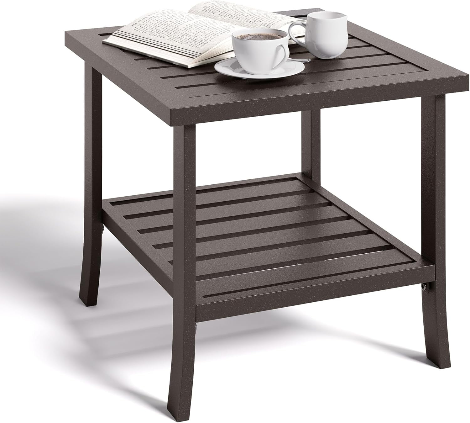 Royalcraft Outdoor Side Table, All-Weather Wood Rectangular Patio Side ...