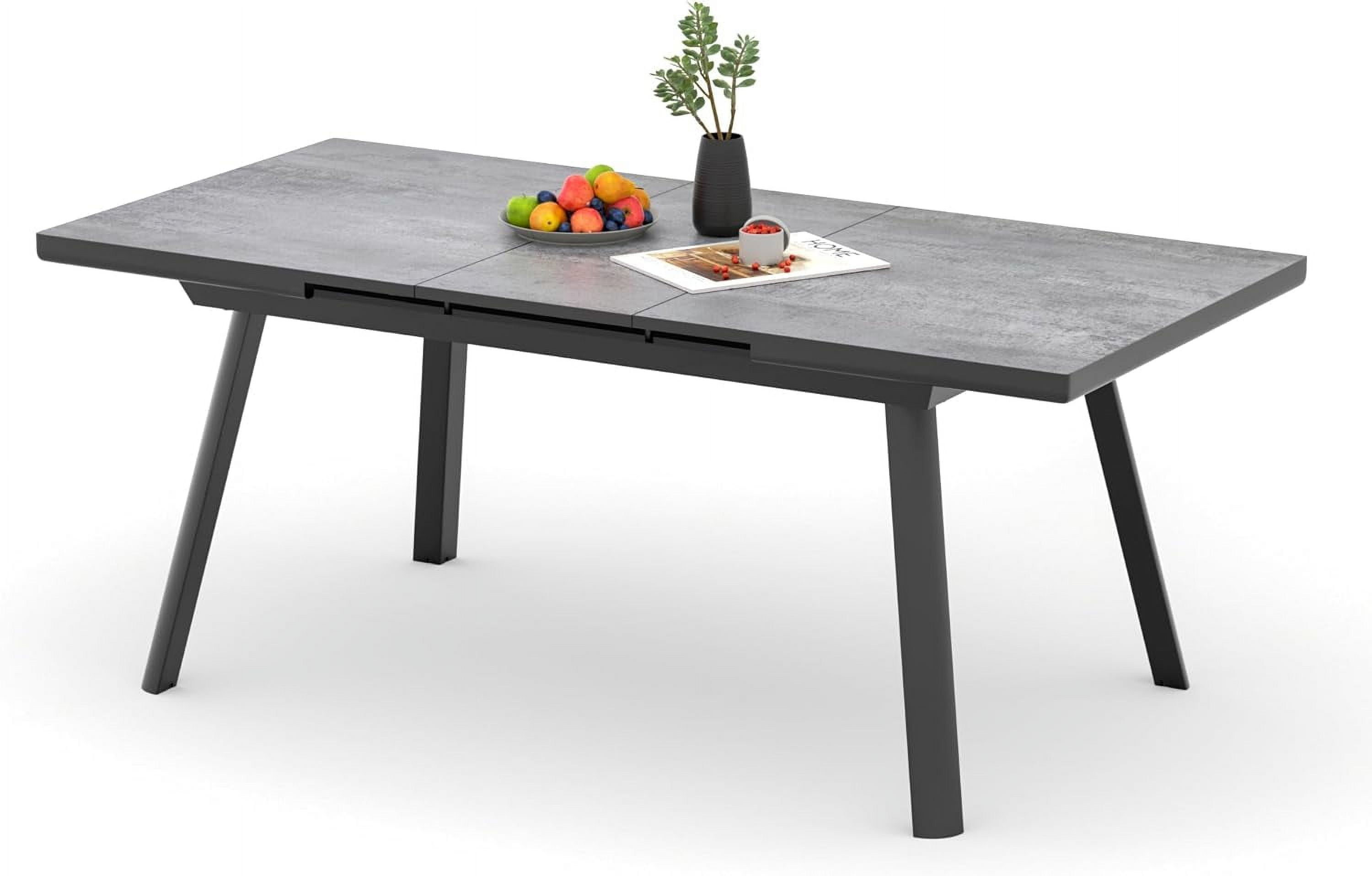 Royalcraft Patio Dining Expandable Table, 59"- 75" Aluminum Outdoor ...