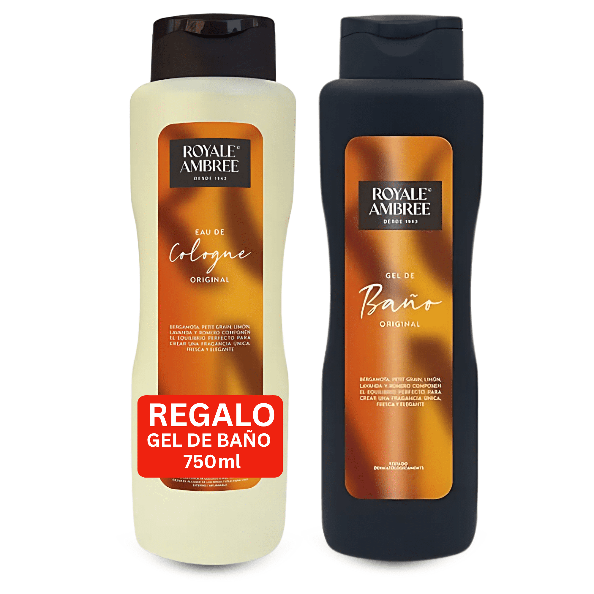 Royale Ambree Pack Shower Gel and Cologne – 750ml, Classic Fresh ...