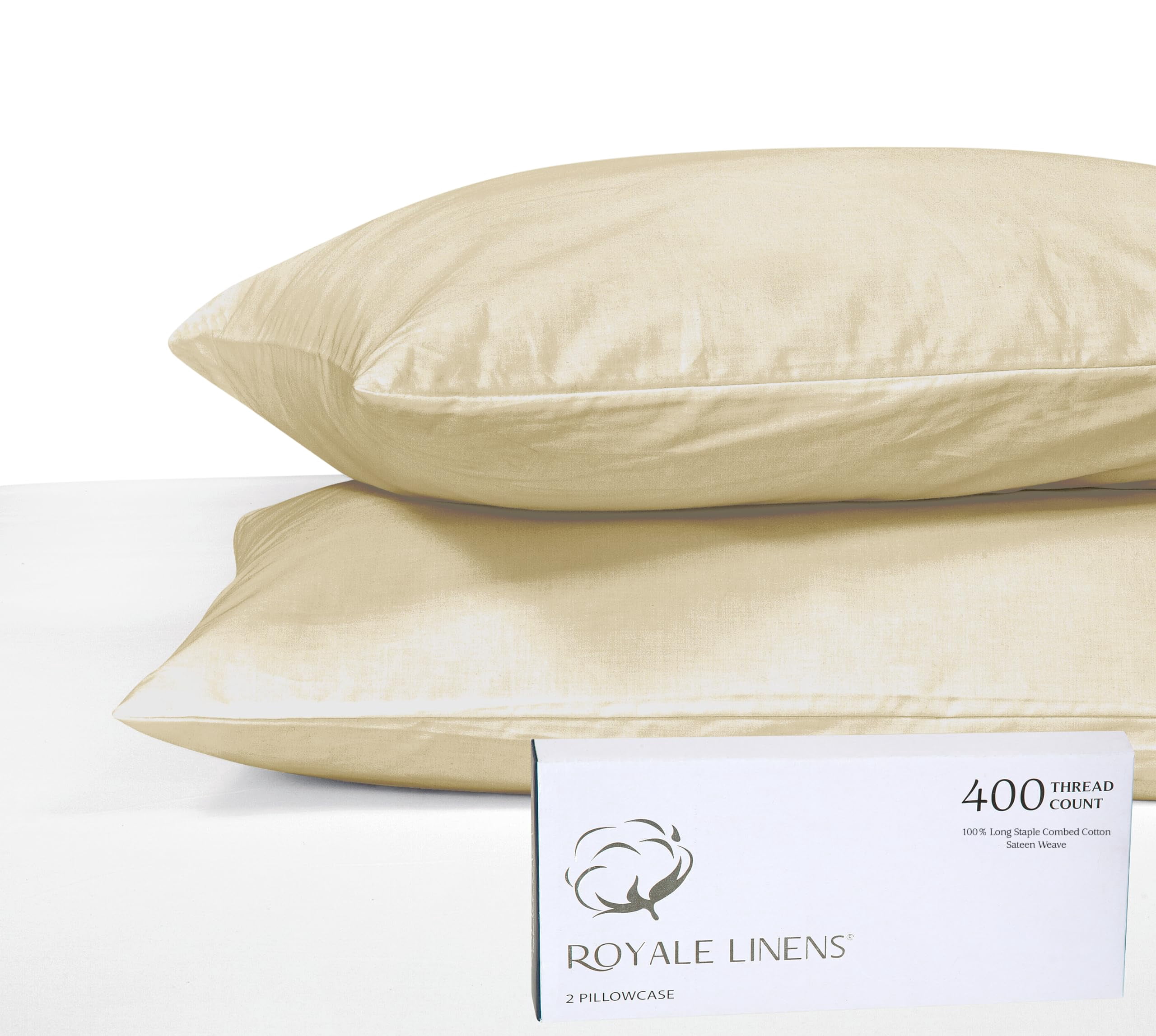 Royale Linens 400 Thread Count 100% American Grown Cotton Standard ...