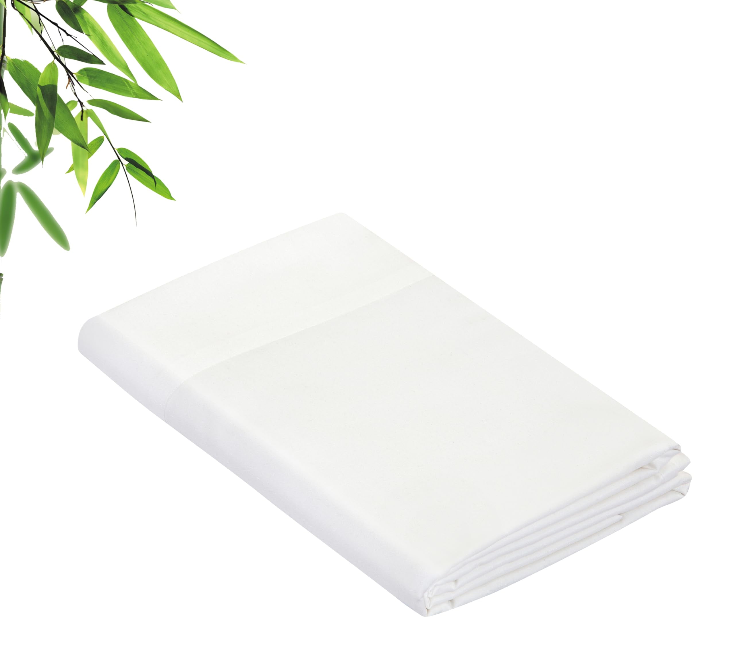 Royale Linens Bamboo Full Flat Sheets Only - Cooling Sheets - Organic ...