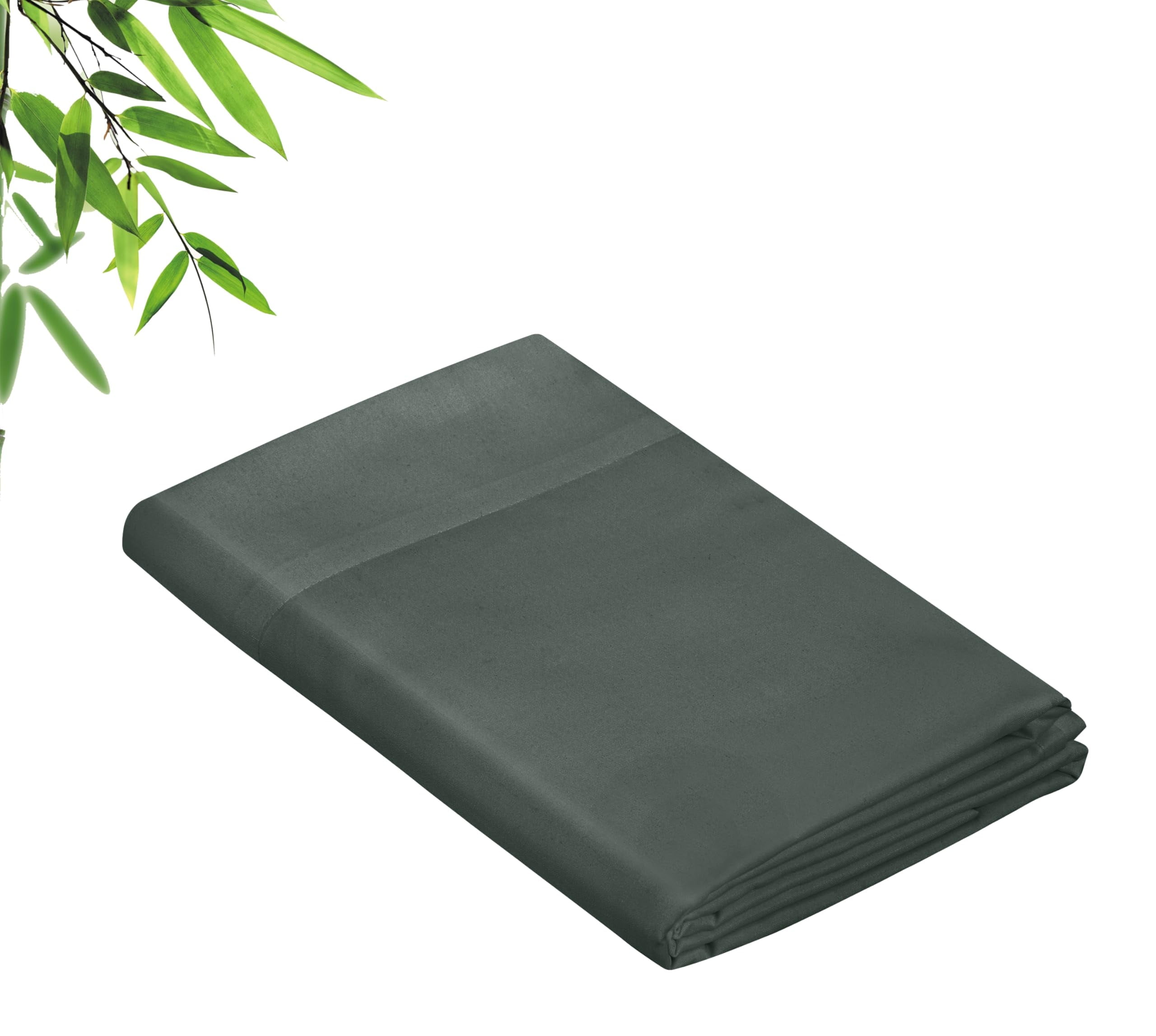 Royale Linens Bamboo Queen Flat Sheets Only - Cooling Sheets - Organic ...