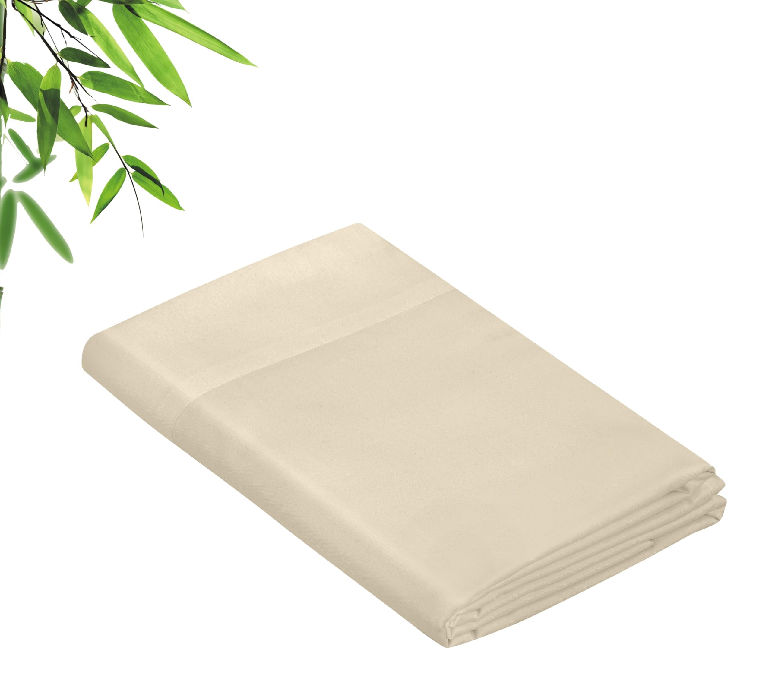 Royale Linens Bamboo Queen Flat Sheets Only - Cooling Sheets - Organic ...